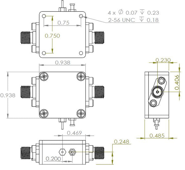 Gain Block Amplifier 4dB NF 7G to 15GHz 15dB Gain 15dBm P1dB SMA +5.5 ...